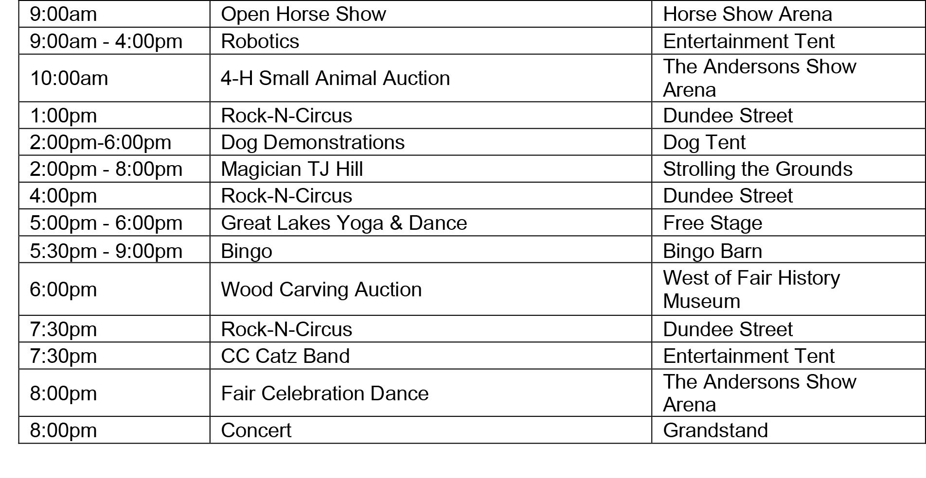 Fair Week Information • Monroe County Fair