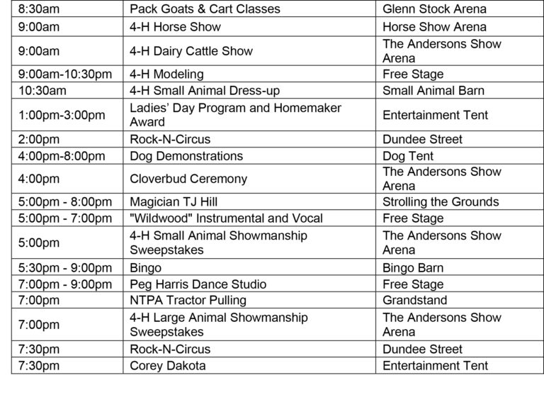 Fair Week Information • Monroe County Fair